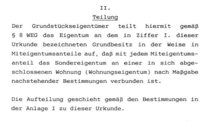 Wie Sieht Eine Teilungserklarung Aus